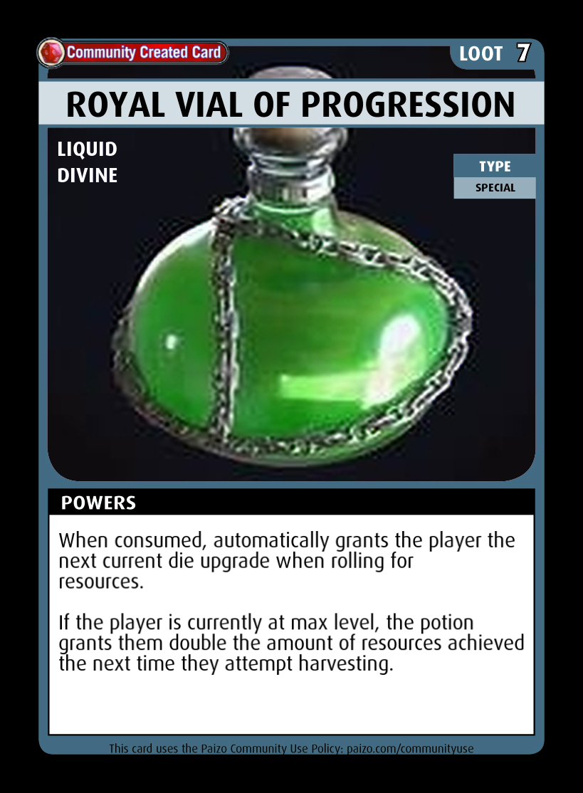 Royal Vial Of Progression - Custom Card - Paizo | Pathfinder Adventure ...