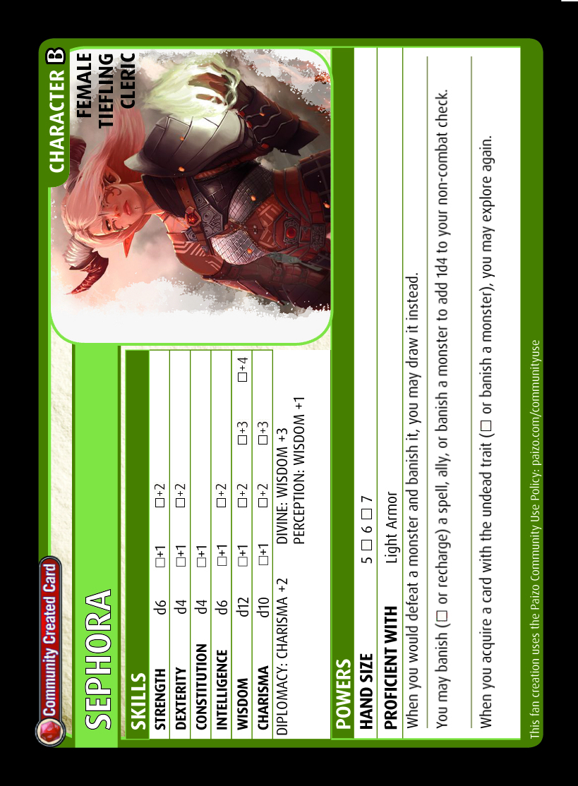 Sephora - Custom Card - Paizo | Pathfinder Adventure Card Game ...