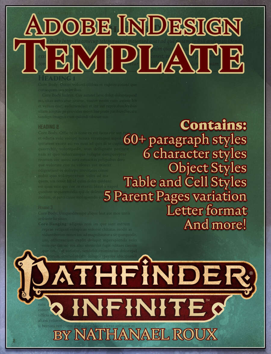 Adobe InDesign Template for Pathfinder 2e - Paizo | Pathfinder and ...