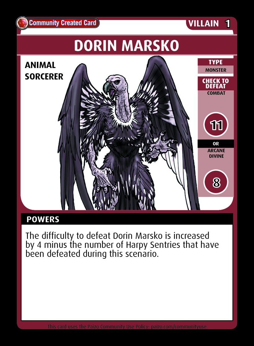 Dorin Marsko - Custom Card - Paizo | Pathfinder Adventure Card Game ...