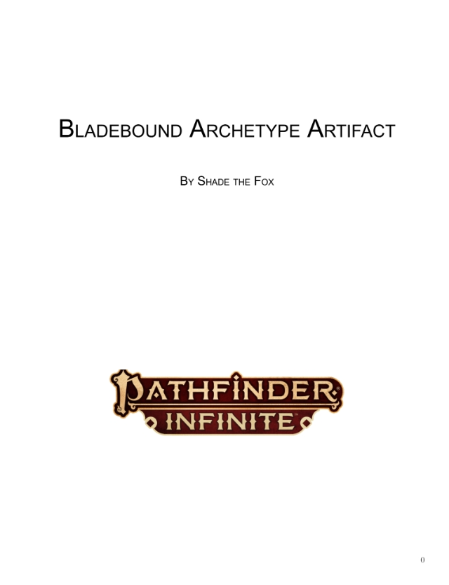 Bladebound Archetype Artifact - Paizo | Pathfinder and Starfinder ...