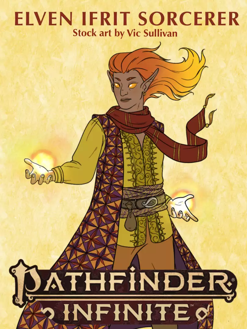 Elven Ifrit Sorcerer Stock Art & Token - Paizo | Pathfinder and ...
