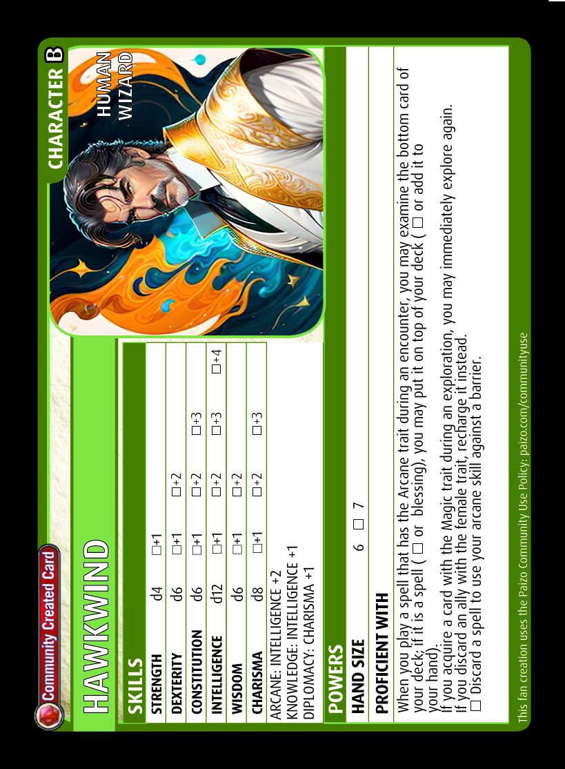 Hawkwind - Custom Card - Paizo | Pathfinder Adventure Card Game ...