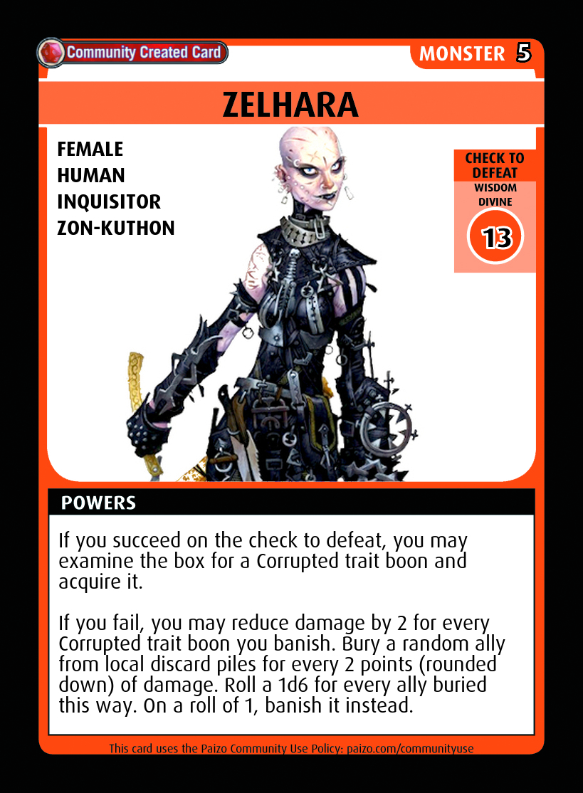 Zelhara - Custom Card - Paizo | Pathfinder Adventure Card Game ...