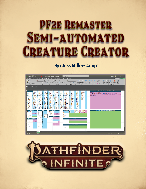 PF2e Remaster Semi-Automated Creature Creator - Paizo | Pathfinder and ...