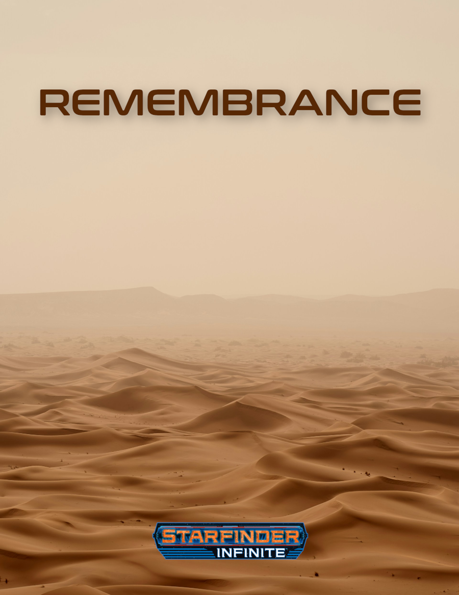 Remembrance - Paizo | Pathfinder and Starfinder Infinite | DriveThruRPG
