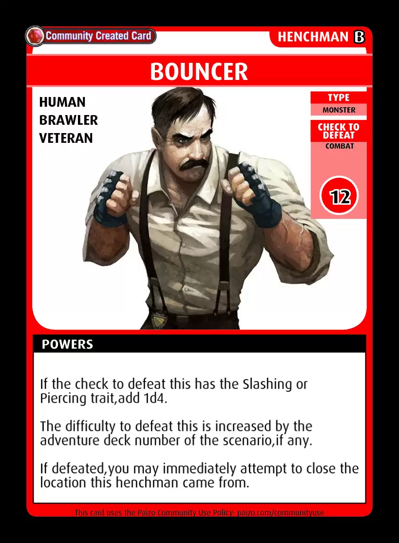 Bouncer - Custom Card - Paizo | Pathfinder Adventure Card Game ...