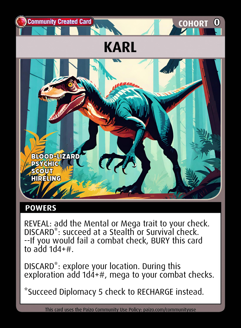 Karl - Custom Card - Paizo | Pathfinder Adventure Card Game Community Cards | DriveThruRPG