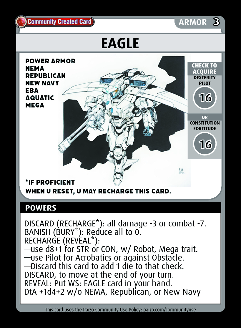 Eagle - Custom Card - Paizo | Pathfinder Adventure Card Game Community ...