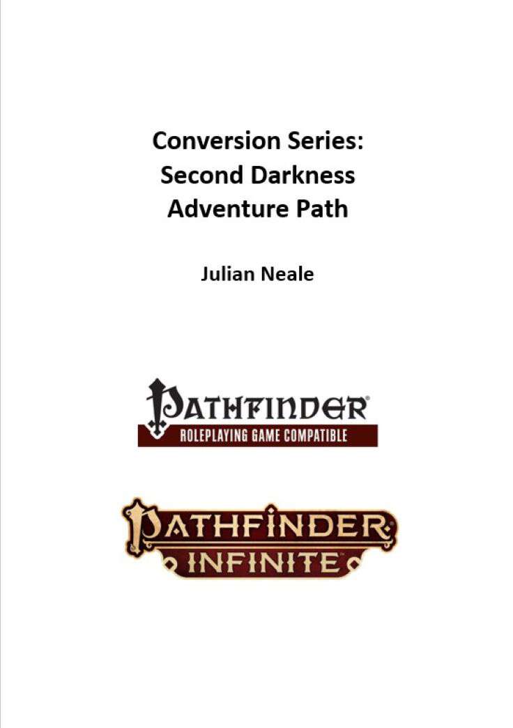 Conversion Series: Second Darkness Adventure Path - Paizo | Pathfinder and Starfinder Infinite ...