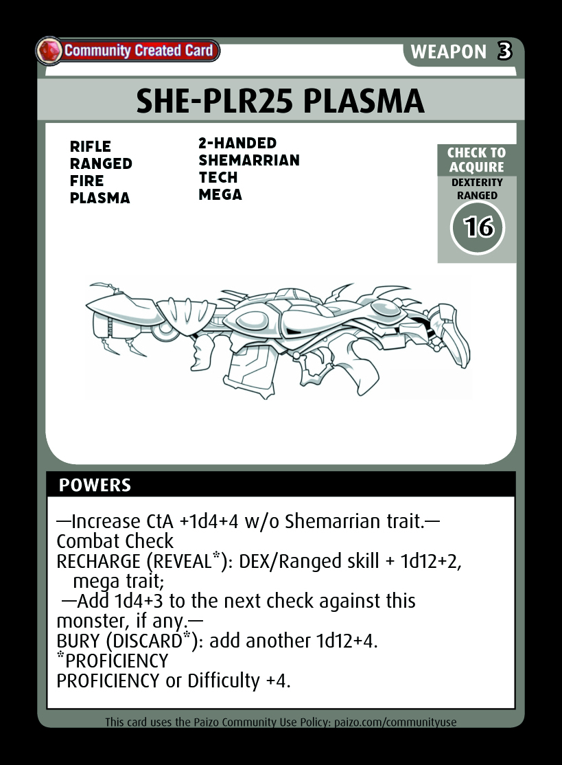 She-plr25 Plasma - Custom Card - Paizo | Pathfinder Adventure Card Game ...