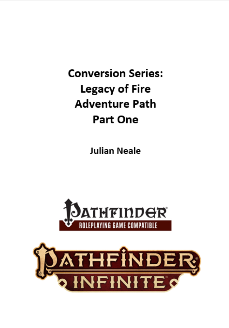 Conversion Series: Legacy of Fire Adventure Path Part One - Paizo ...