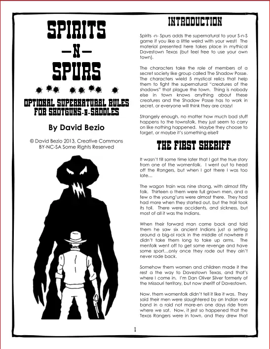 S&S: Spirits & Spurs - Dave Bezio's Grey Area Games | Dave Bezio's Grey ...