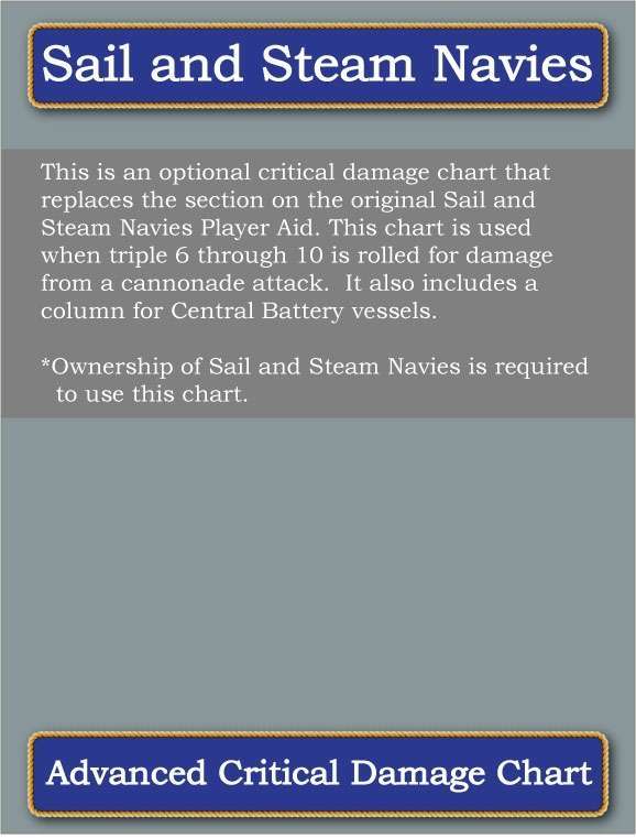 Sail and Steam Navies Advanced Critical Damage Chart - David Brandon ...