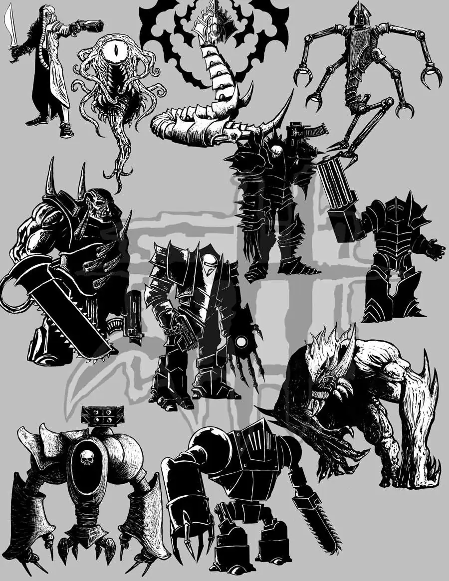 Printable Miniatures Set 6 - Jeremy Hart | PAPER MINIS | DriveThruRPG