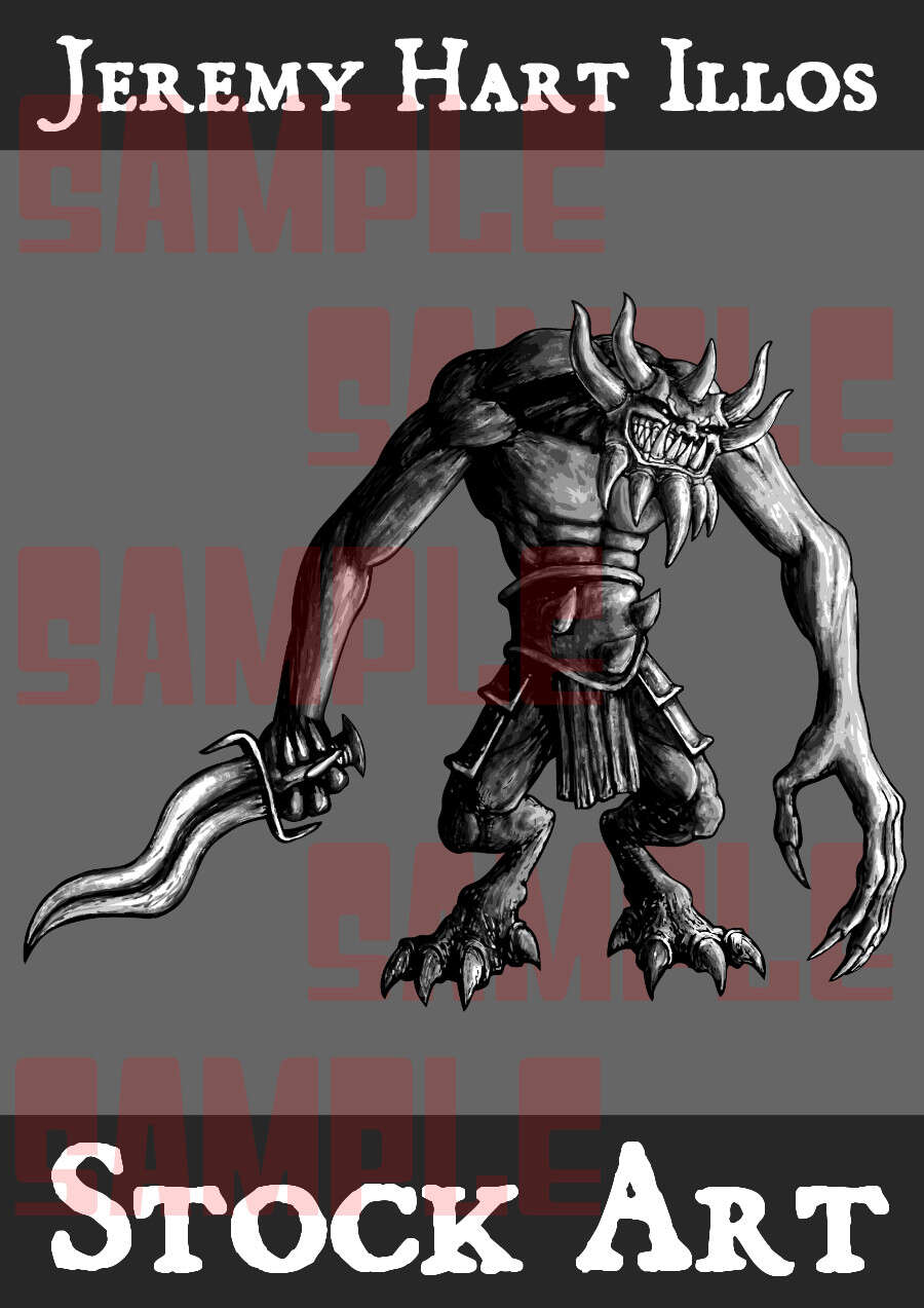 Demon 11 Stock Art - Jeremy Hart | STOCK ART | DriveThruRPG