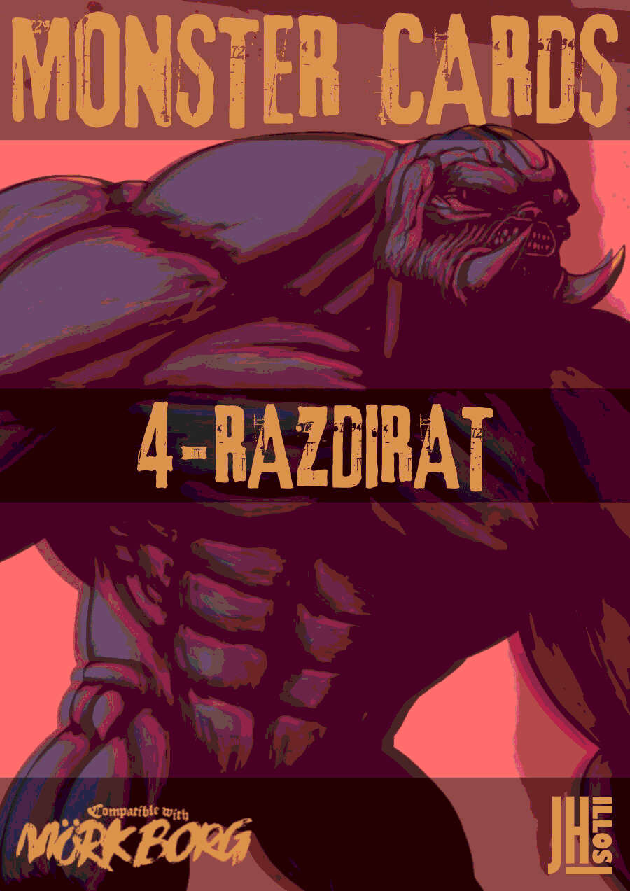 Mork Borg Monster Card 4 RAZDIRAT - Jeremy Hart | MORK BORG | DriveThruRPG