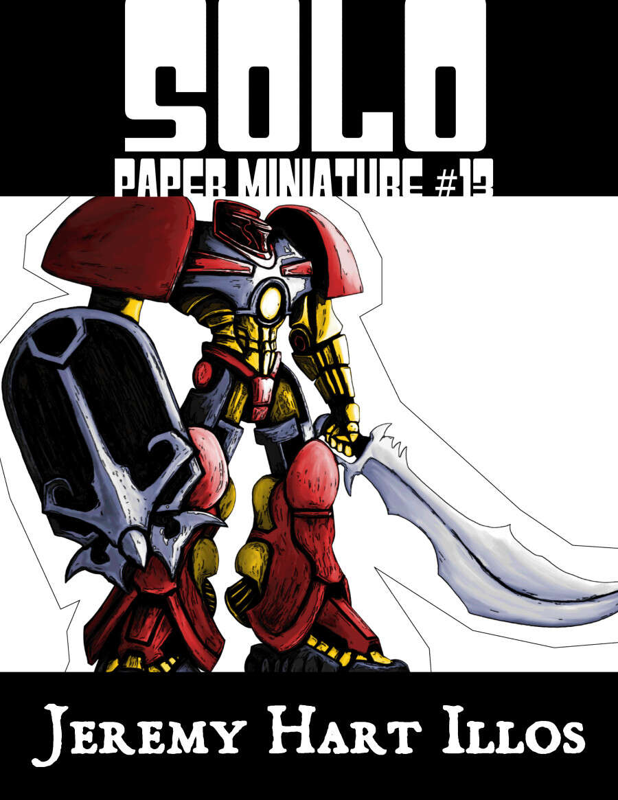 SOLO Paper Mini #13 - Jeremy Hart | PAPER MINIS | DriveThruRPG
