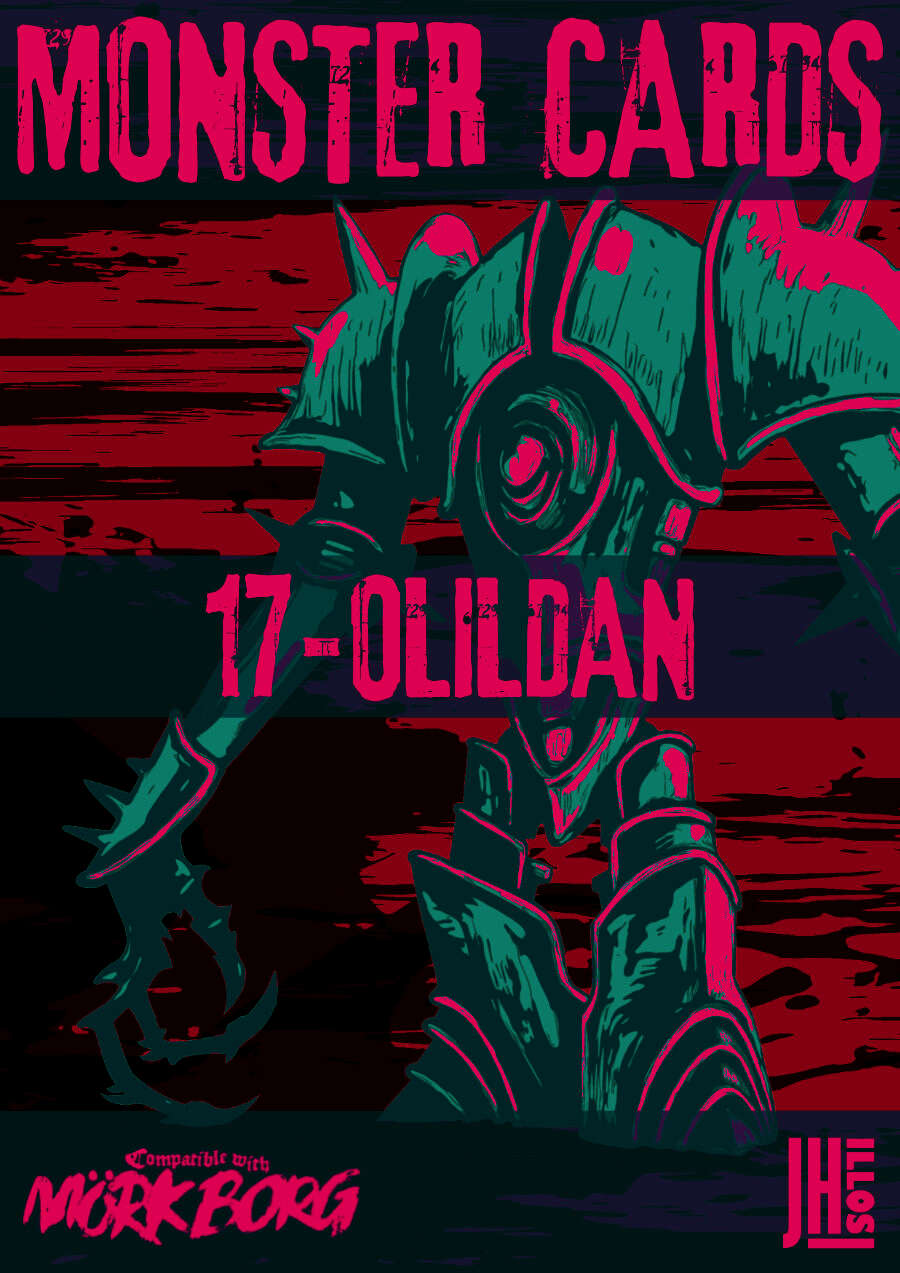Mork Borg Monster Card 17 OLILDAN - Jeremy Hart | MORK BORG | DriveThruRPG