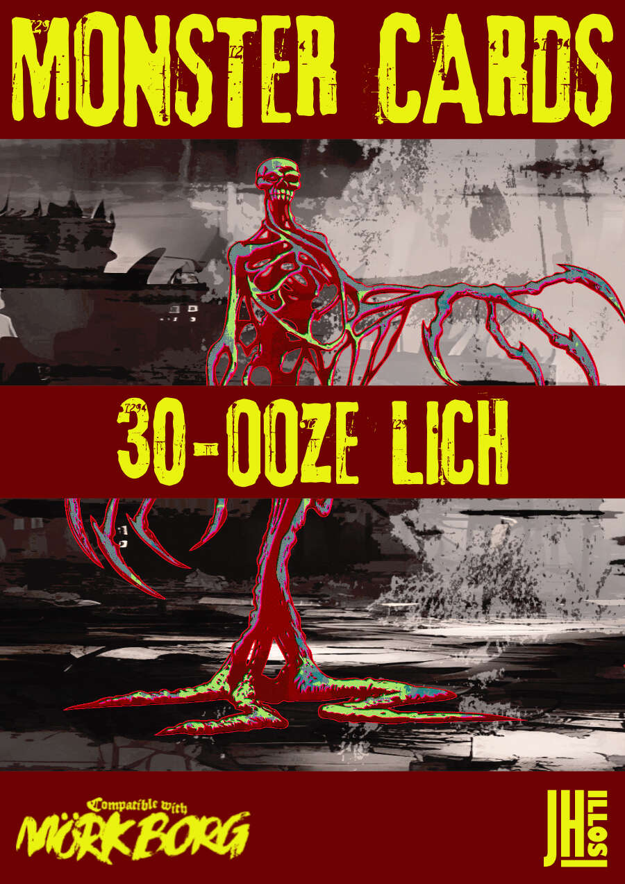 Mork Borg Monster Card 30 OOZE LICH - Jeremy Hart | MORK BORG ...