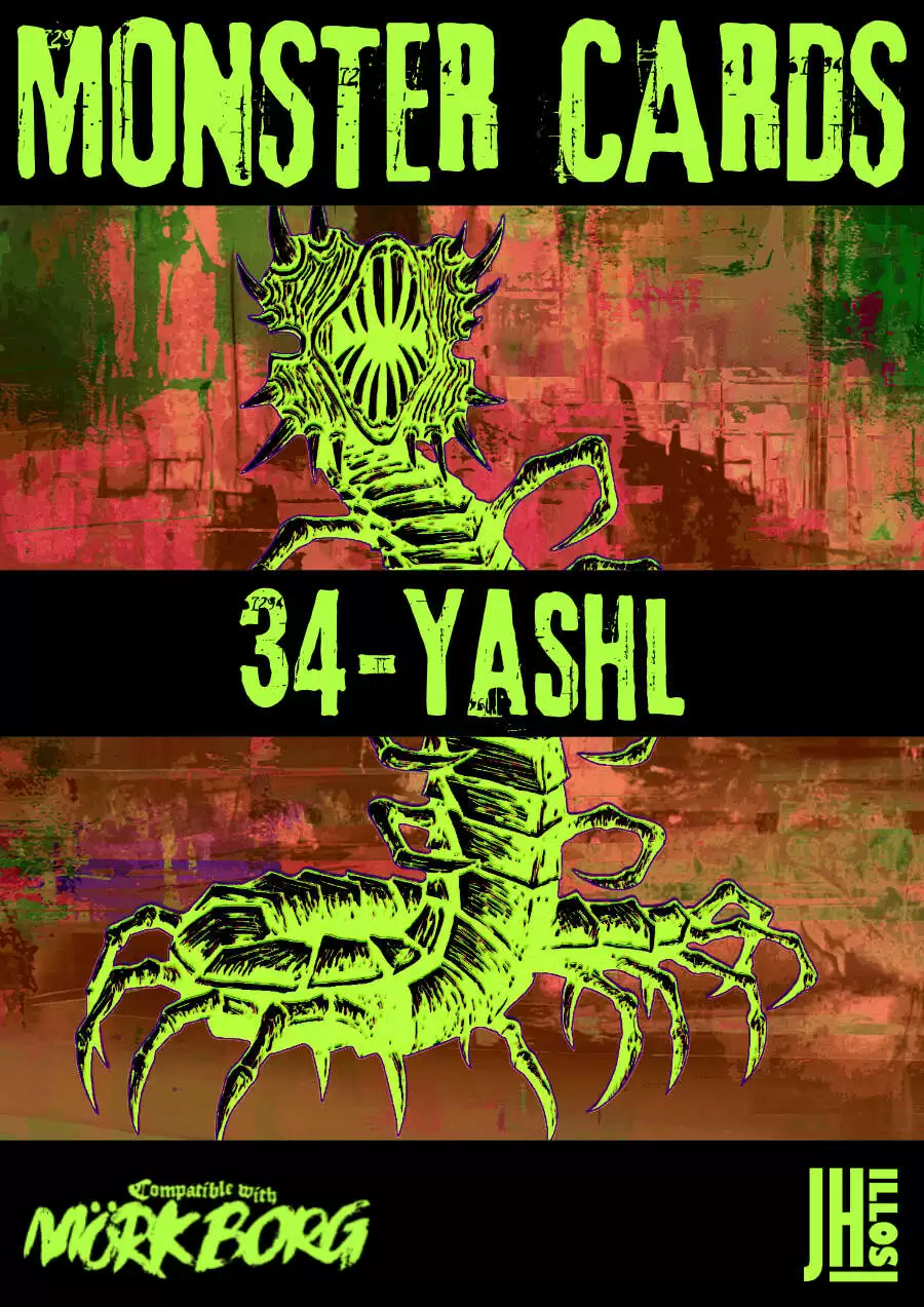 Mork Borg Monster Card 34 YASHL - Jeremy Hart | MORK BORG | DriveThruRPG