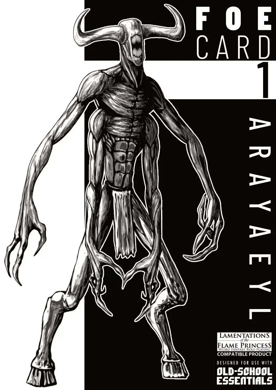 OSE+LOTFP Foe Card 1 ARAYAEYL - Jeremy Hart | OSE | LOTFP | DriveThruRPG