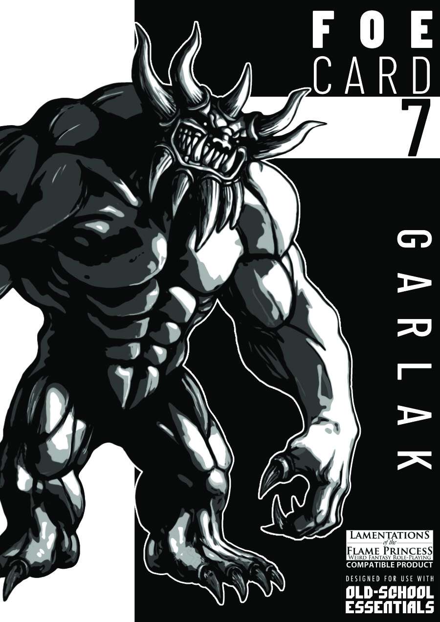 OSE+LOTFP Foe Card 7 GARLAK - Jeremy Hart | OSE | LOTFP | DriveThruRPG