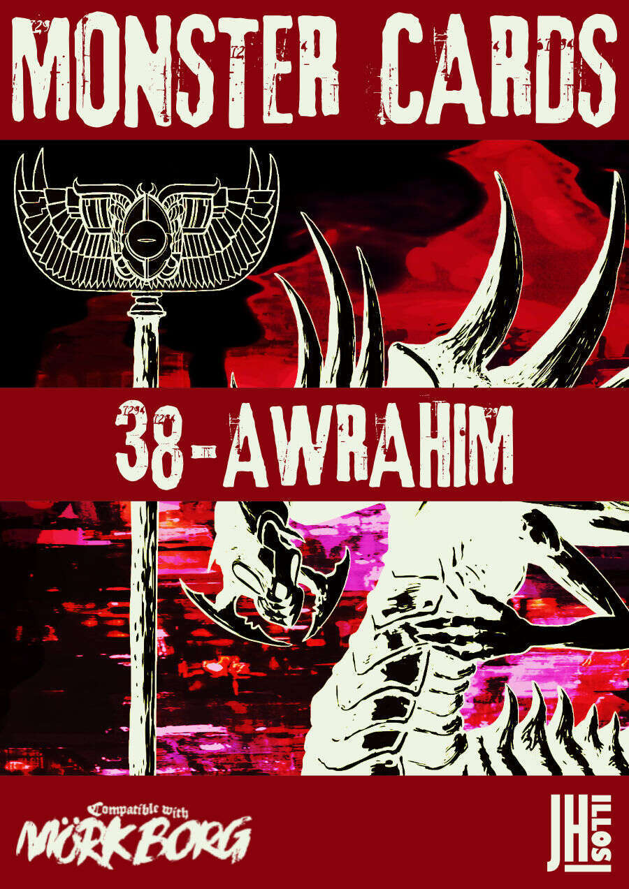 Mork Borg Monster Card 38 AWRAHIM - Jeremy Hart | PAPER MINIS | Virtual ...