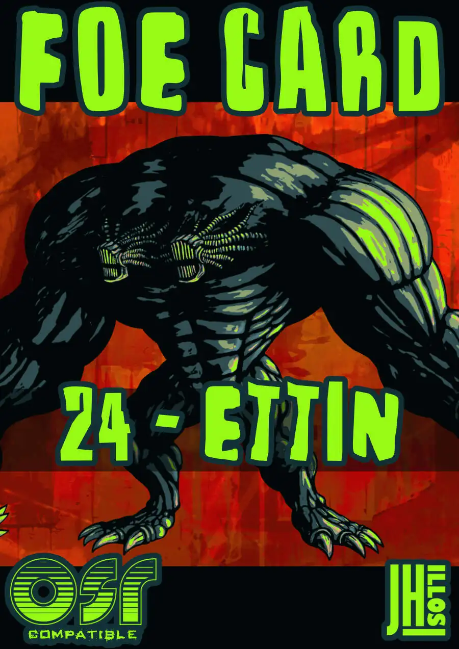 OSR Foe Card 24 ETTIN - Jeremy Hart | OSR | DriveThruRPG