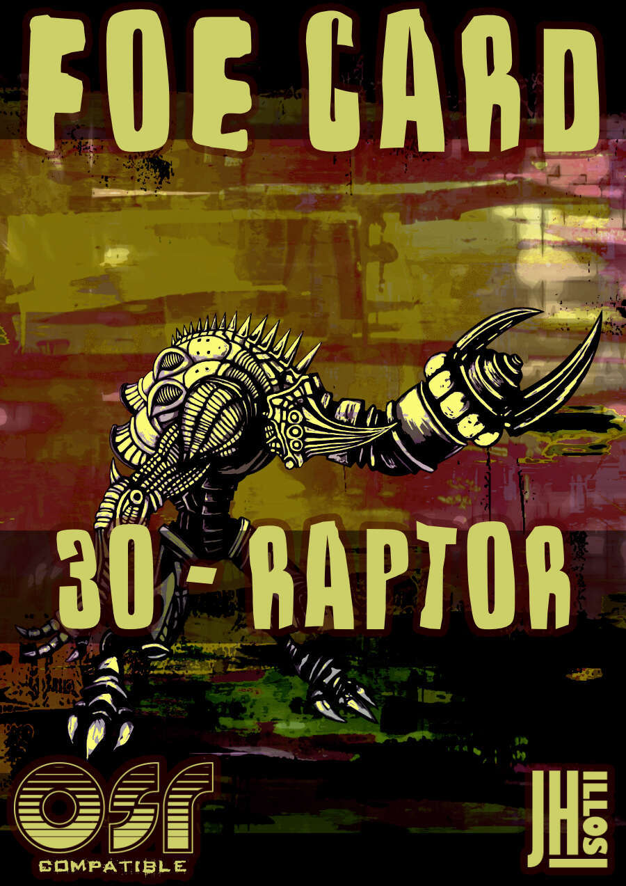 OSR Foe Card 30 RAPTOR - Jeremy Hart | OSR | DriveThruRPG