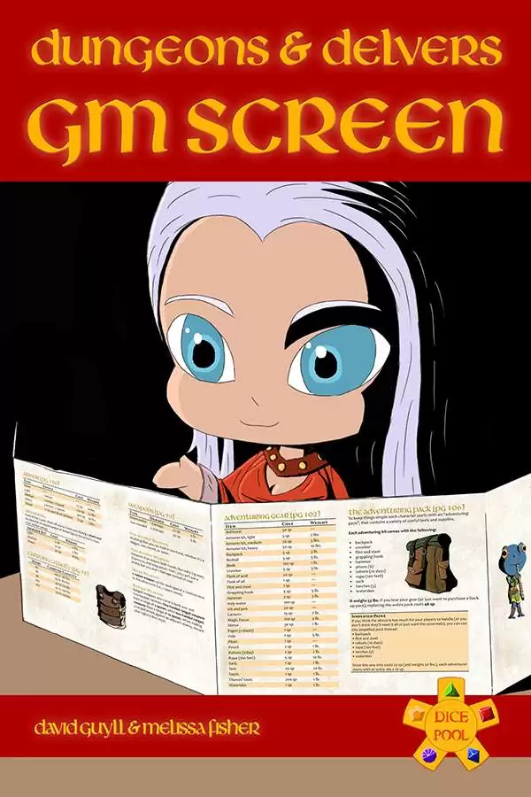 Dungeons & Delvers GM Screen - Awful Good Games | Treatment | Dice Pool ...