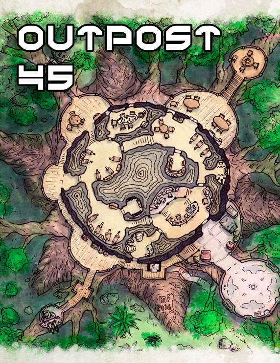 Outpost K45 - Miska's Maps | Miska's Maps - OSR Sci-Fi Maps | DriveThruRPG