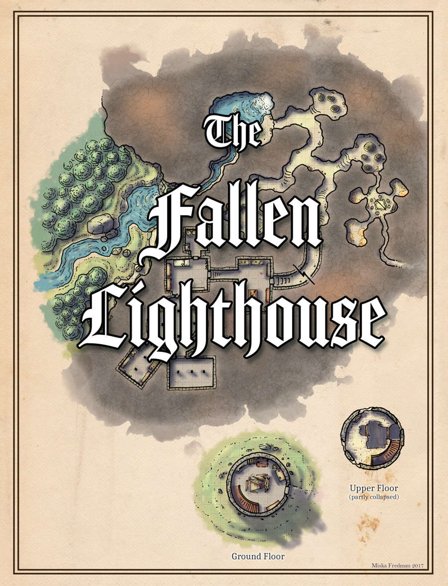 The Fallen Lighthouse - Miska's Maps | Miska's Maps - OSR Fantasy Maps ...