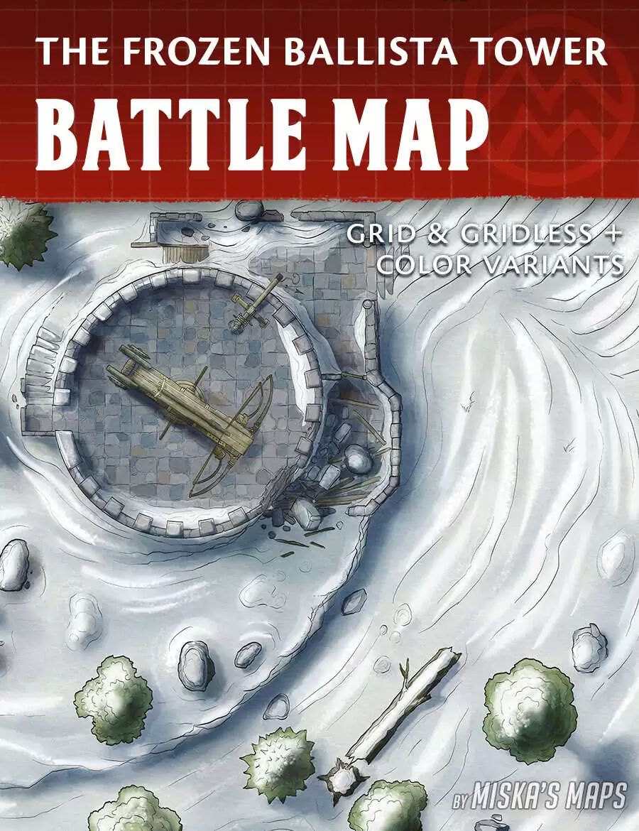 Frozen Ballista Tower - Fantasy Battle Map - Miska's Maps | Miska's ...