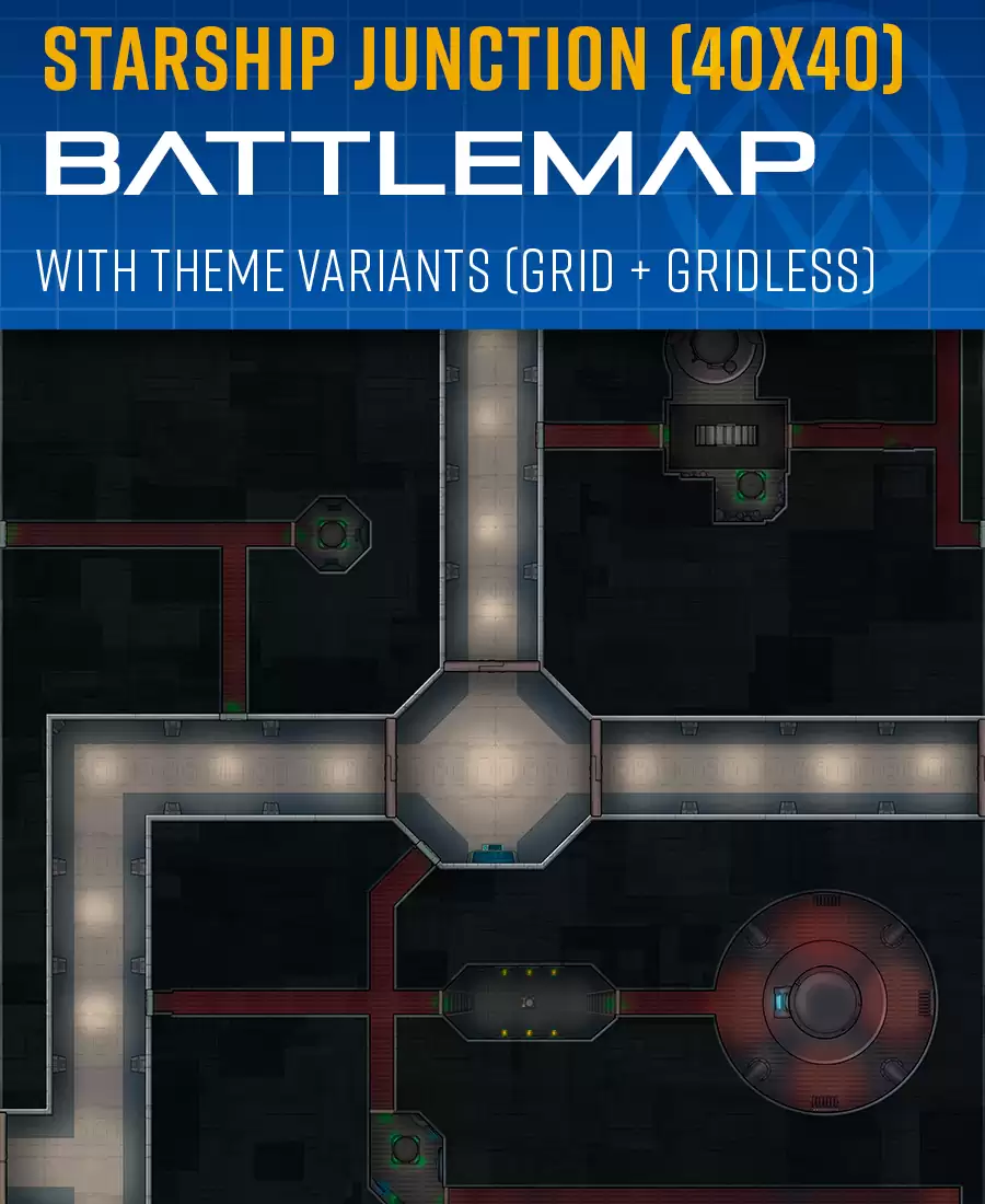 Spaceship Junction - Sci-fi Battle Map (40x40) - Miska's Maps | Miska's ...