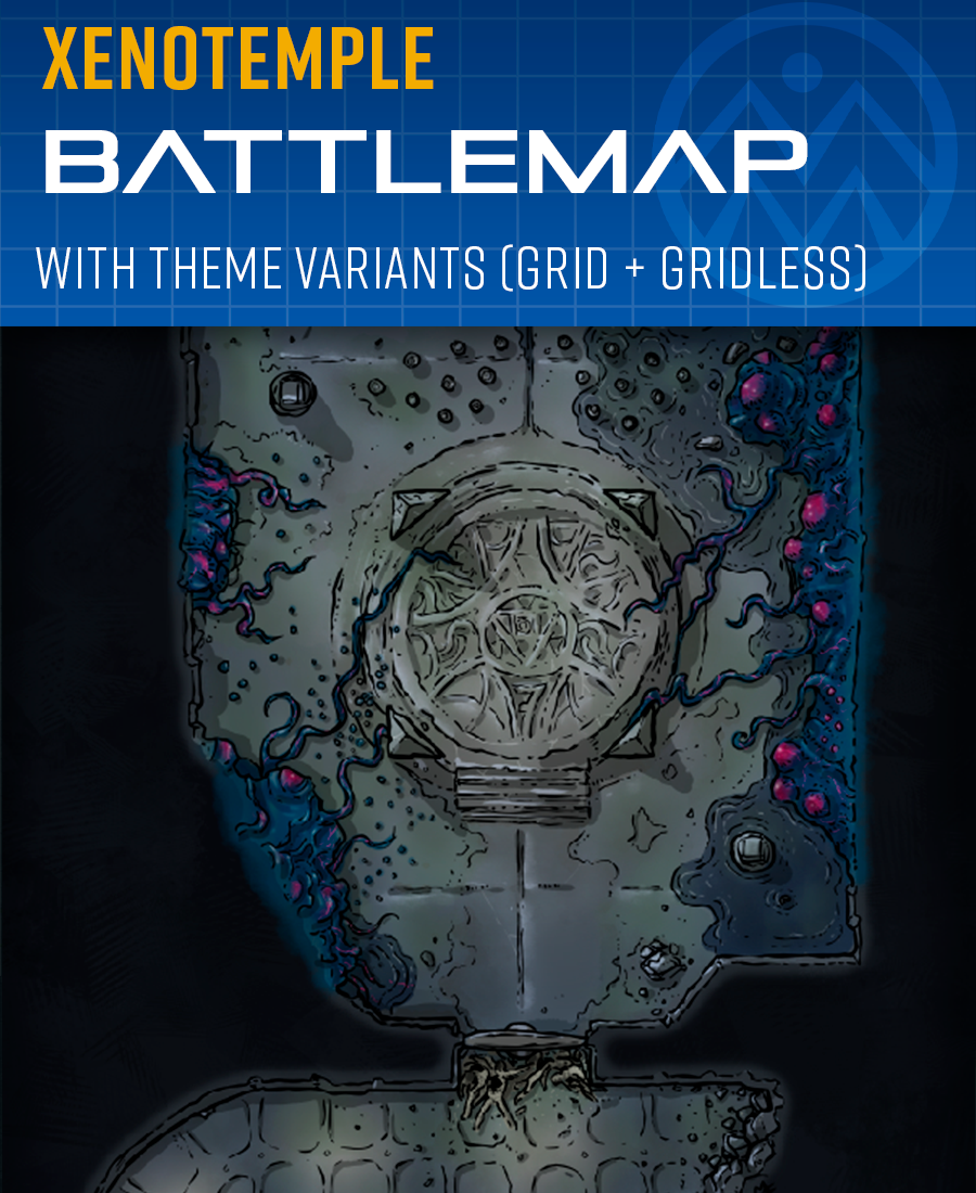 Xenotemple - Sci-fi Battle Map - Miska's Maps | Miska's Sci-Fi Maps ...