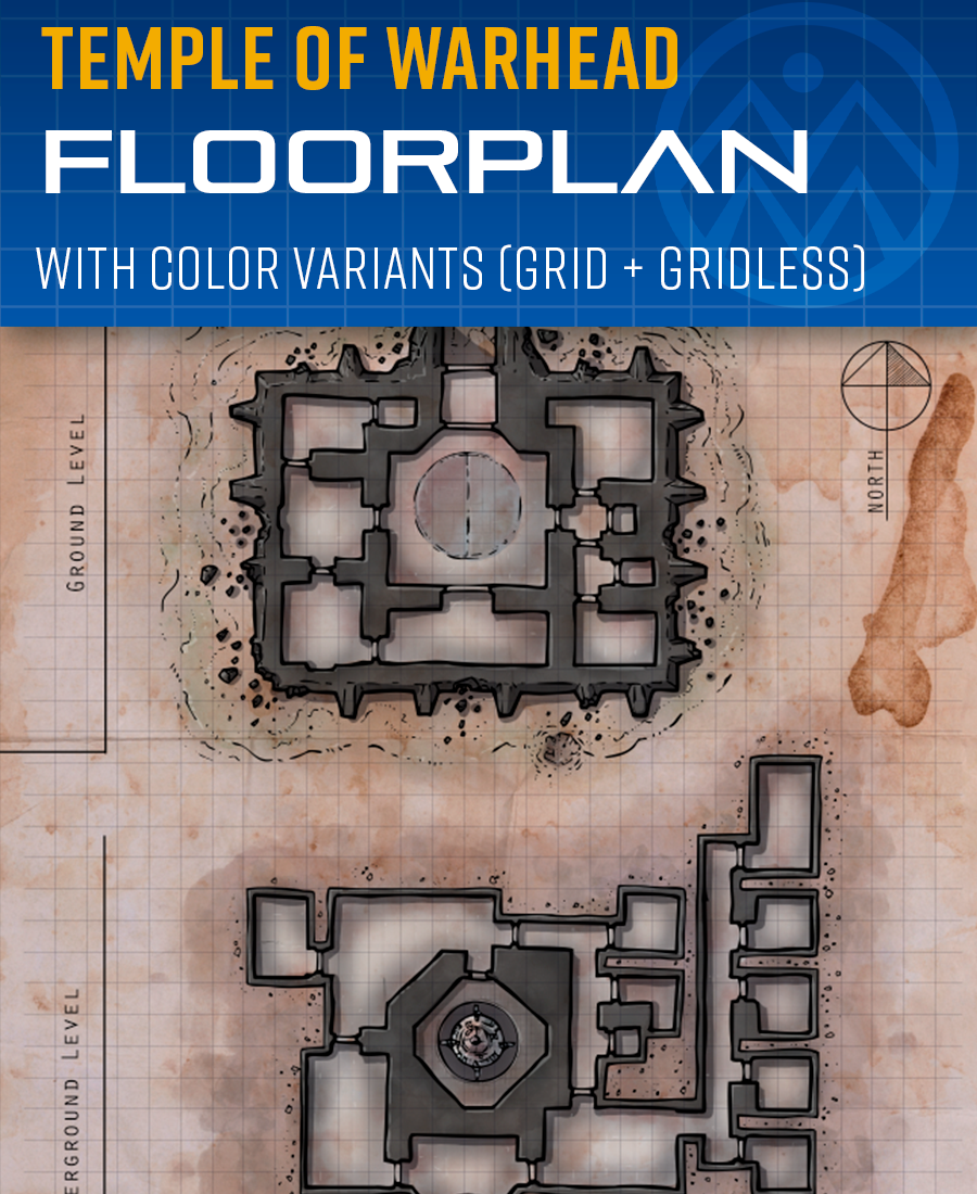 Temple Of Warhead - Sci-fi Post-apocalypse Floorplan - Miska's Maps ...