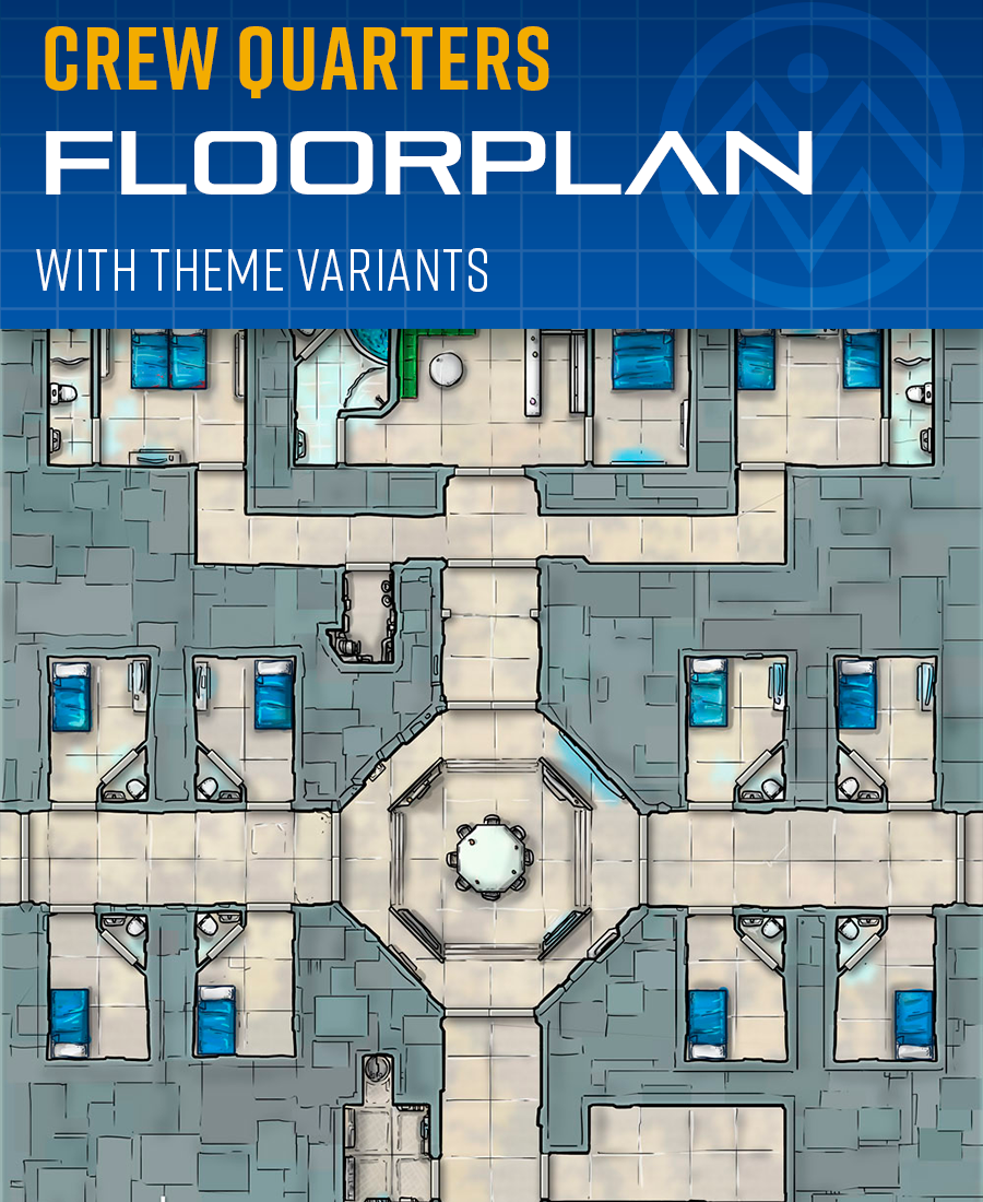 Crew Quarters - Sci-fi Floorplan - Miska's Maps | Miska's Maps - OSR ...