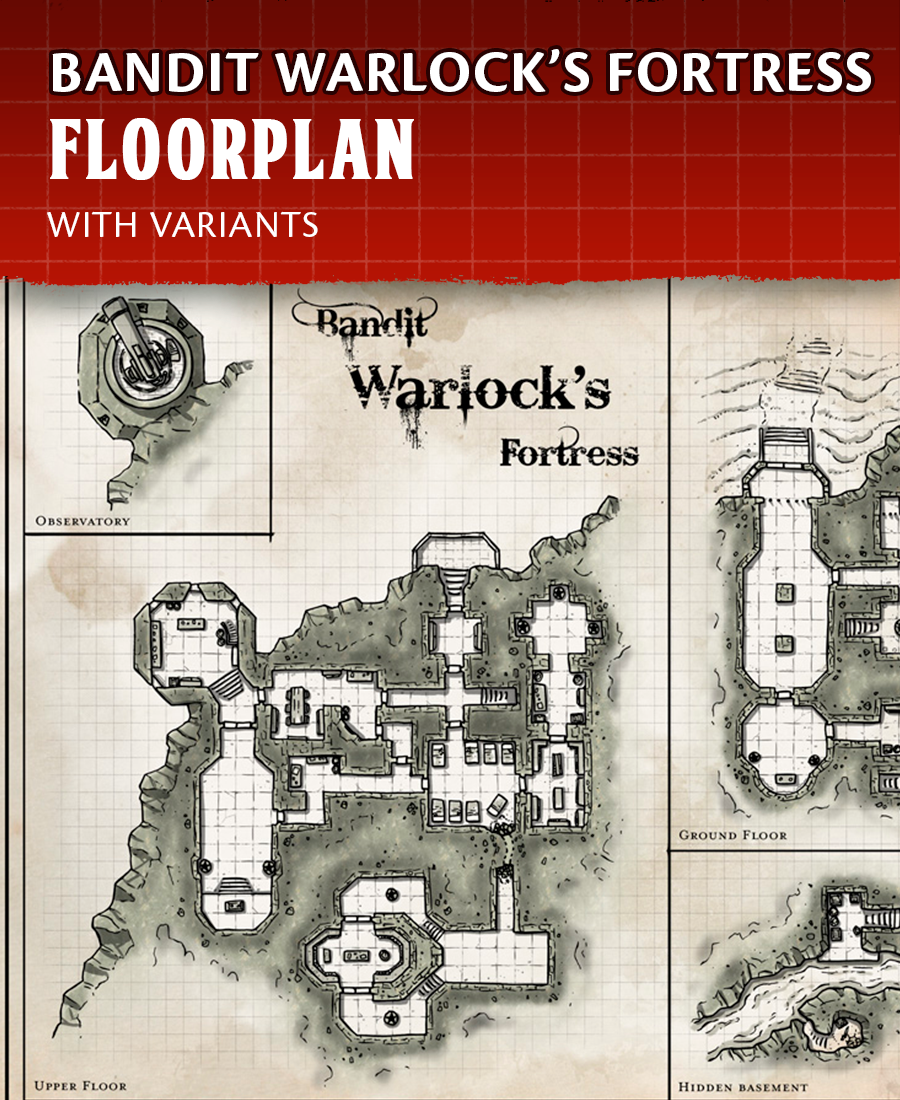 Bandit Warlocks Fortress - Fantasy Floorplan - Miska's Maps | Miska's ...