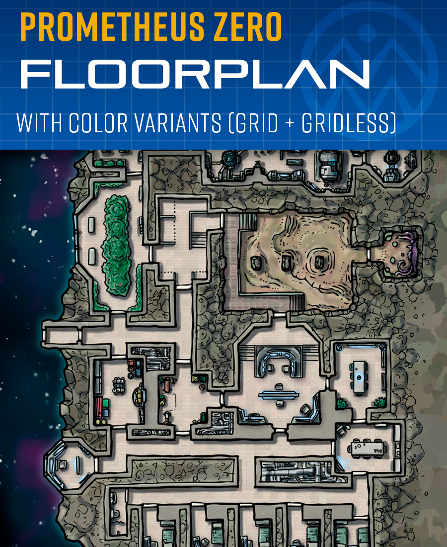 Prometheus Zero - Sci-fi Asteroid Base Floorplan - Miska's Maps | Miska ...