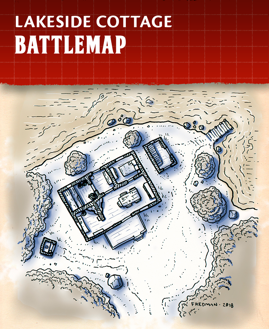 Lakeside Cottage - Fantasy Battlemap - Miska's Maps | Miska's Maps ...