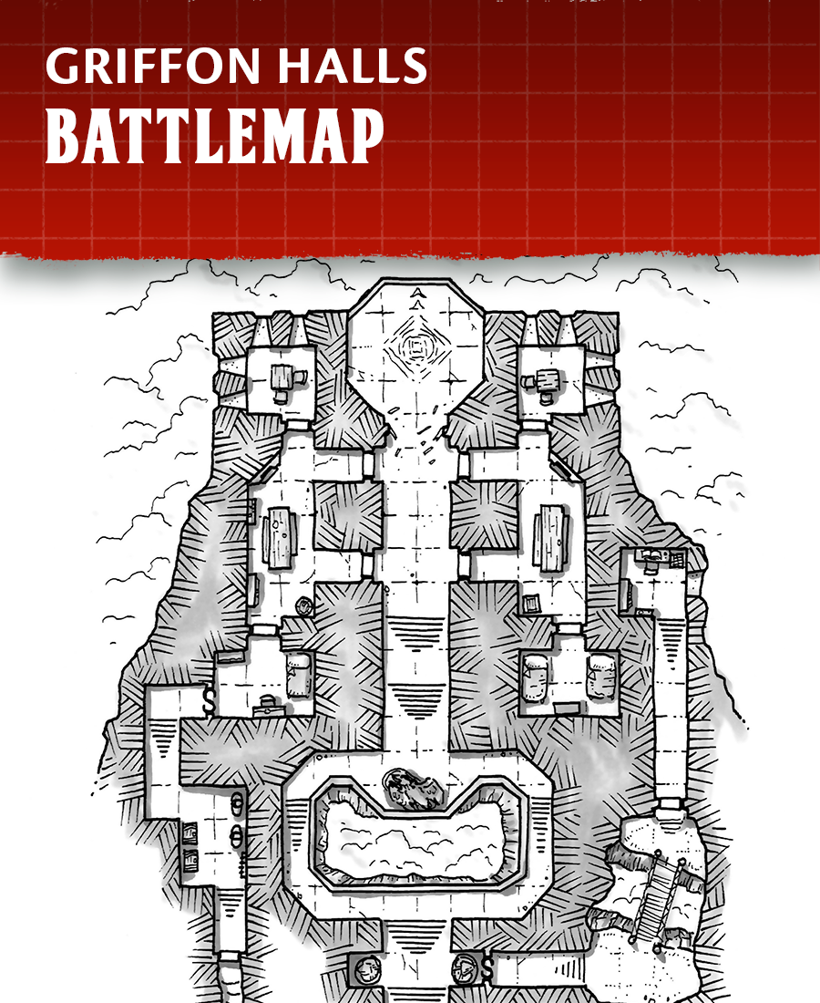 Griffon Halls - Fantasy Battlemap - Miska's Maps | Miska's Maps - OSR ...