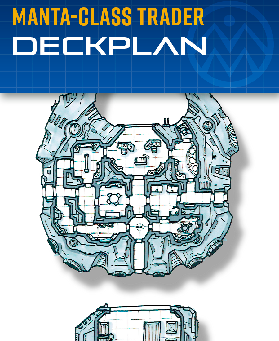 Manta Class Trader - Sci-fi Deckplan - Miska's Maps | Miska's Maps ...