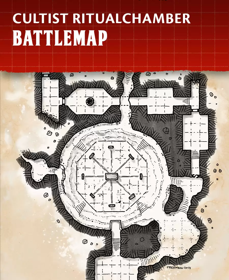 Cultist Ritualchamber - Fantasy Battlemap - Miska's Maps | Miska's Maps ...