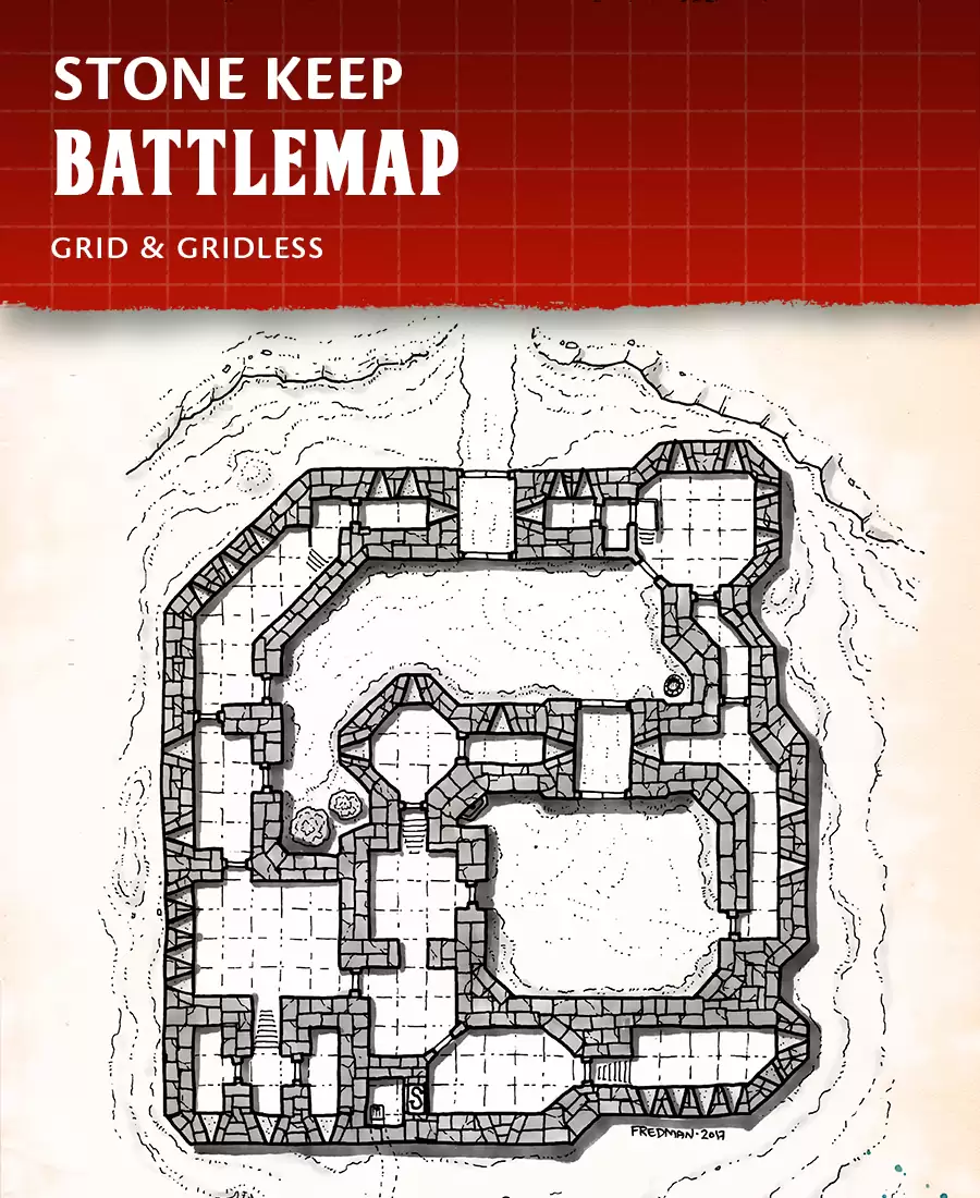 Stone Keep - Fantasy Castle Battlemap - Miska's Maps | Miska's Maps ...