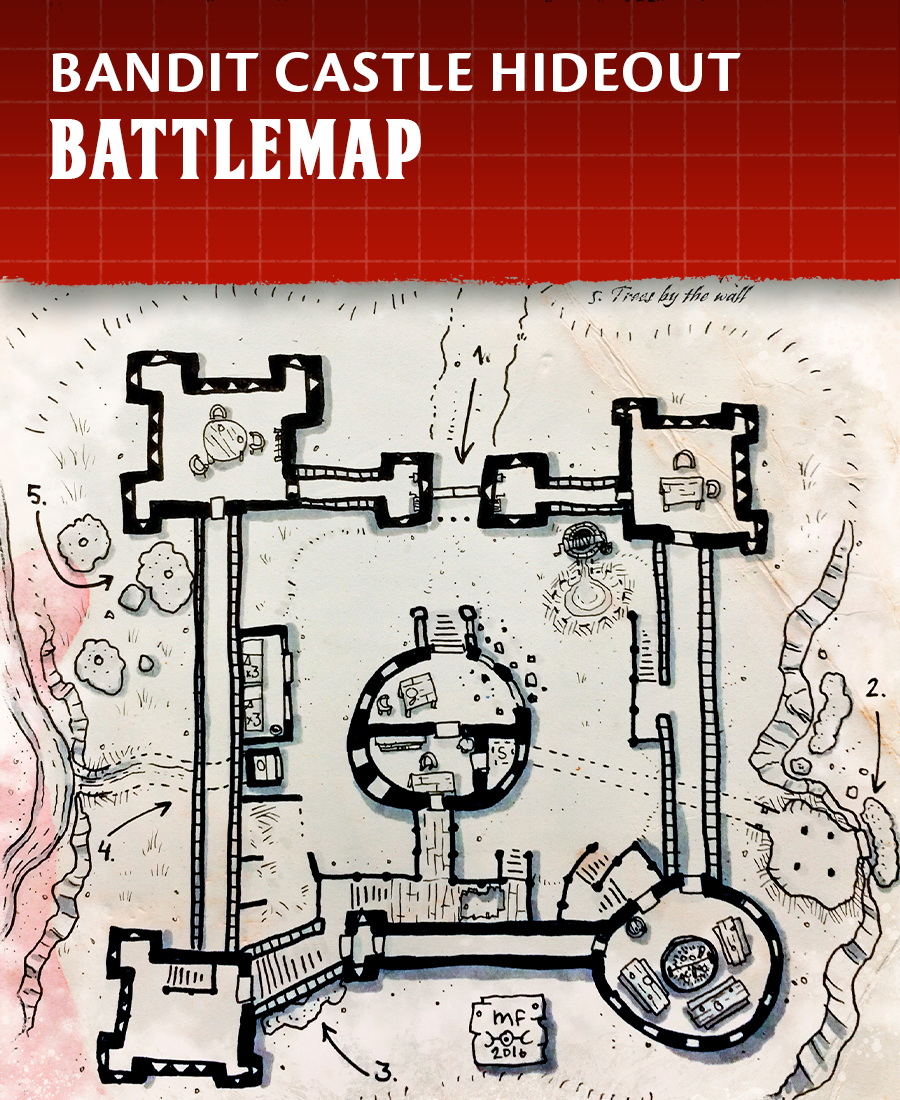 Bandit Castle Hideout - Fantasy Battlemap - Miska's Maps | Miska's Maps ...