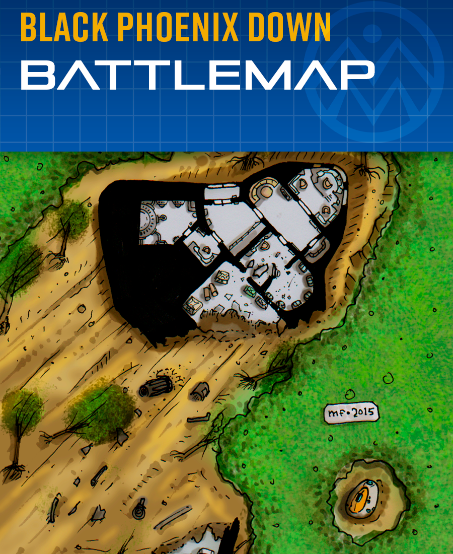 Black Phoenix Down - Sci-fi Battlemap - Miska's Maps | Miska's Maps ...