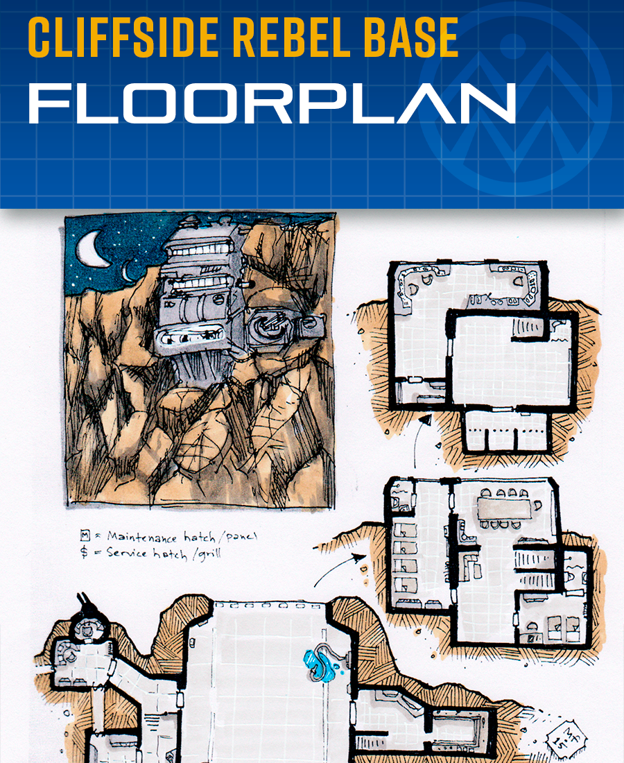 Cliffside Rebel Base - Sci-fi Floorplan - Miska's Maps | Miska's Maps ...
