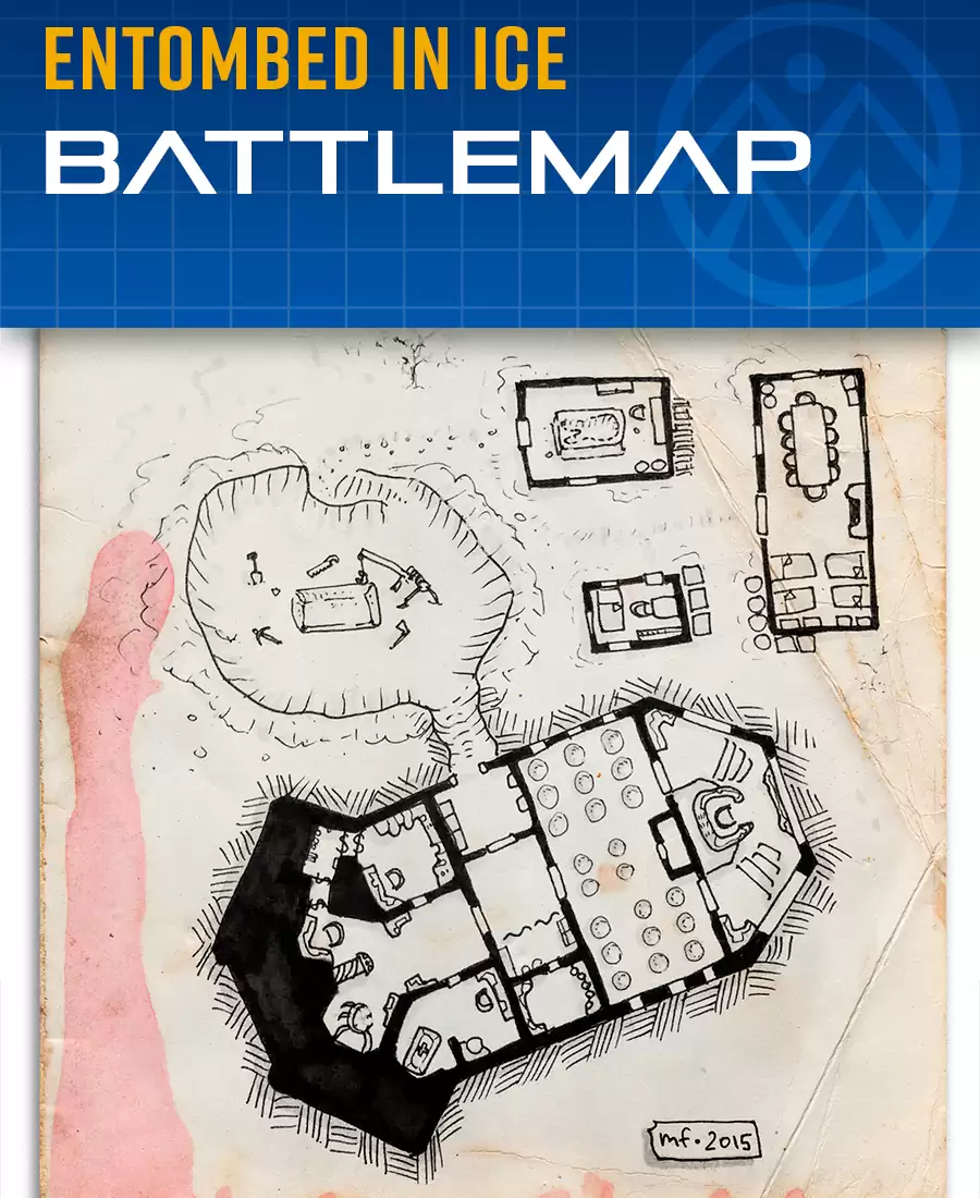 Entombed In Ice - Sci-fi Battlemap - Miska's Maps | Miska's Maps - OSR ...