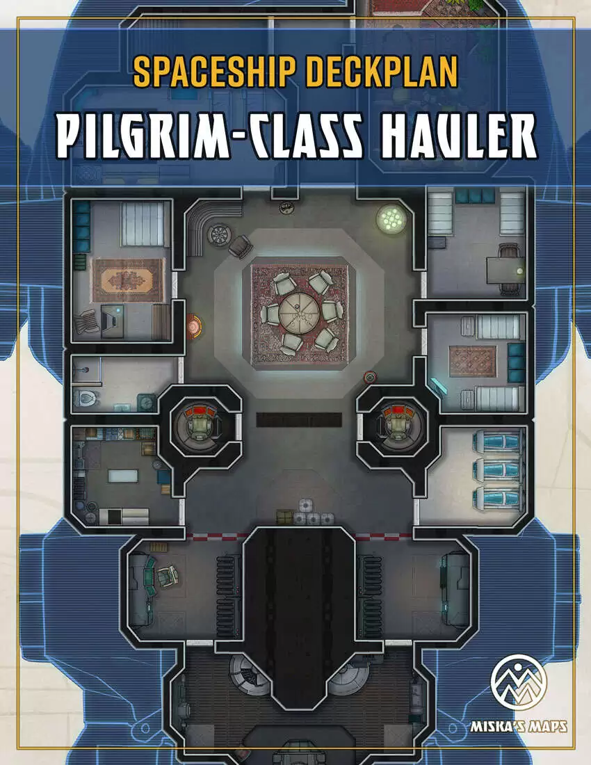 Pilgrim-Class Hauler - Spaceship Deckplan - Miska's Maps | Miska's Sci ...